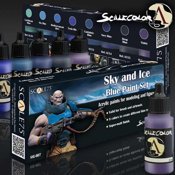 Scale75: Sky And Ice Blue Paint Set